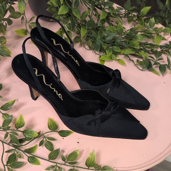 Nina | Shoes | Nina Elegant Black Slingback Heels | Poshmark